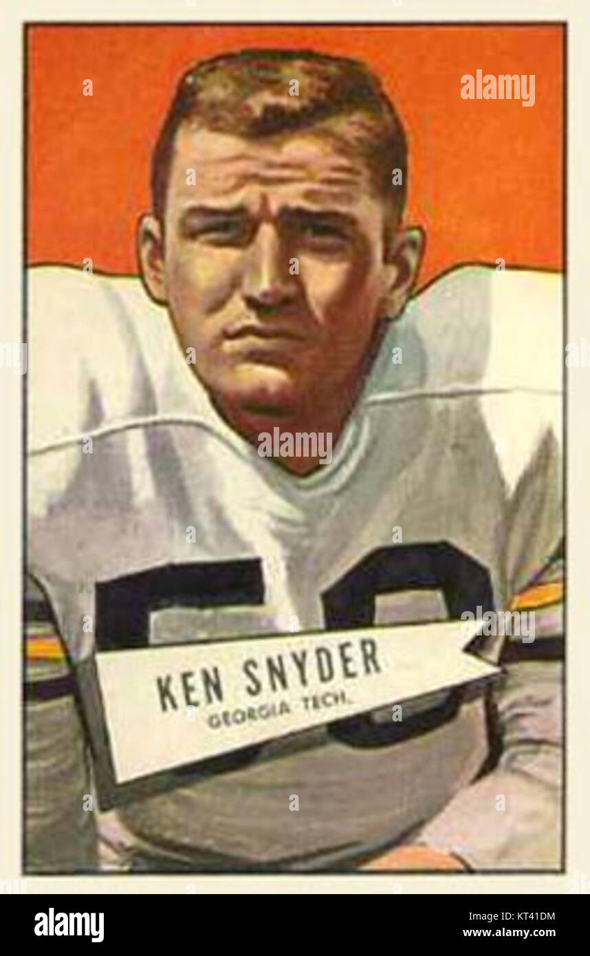 Ken Snyder, pictured in the 1952 Bowman Large card, was a professional ...