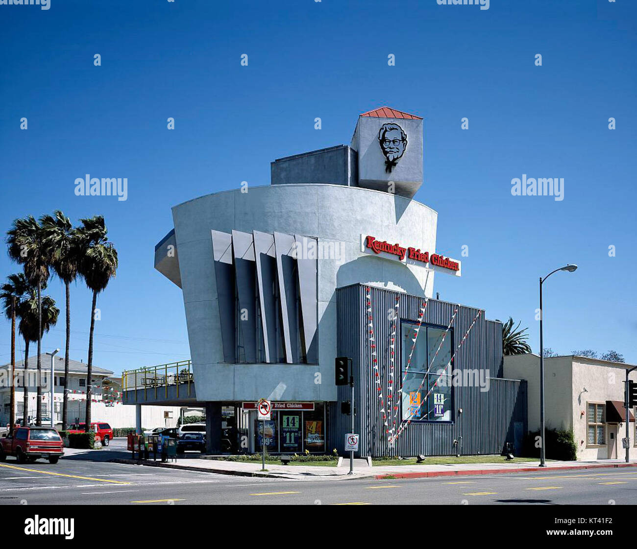 The KFC bucket restaurant features a distinct dining experience ...