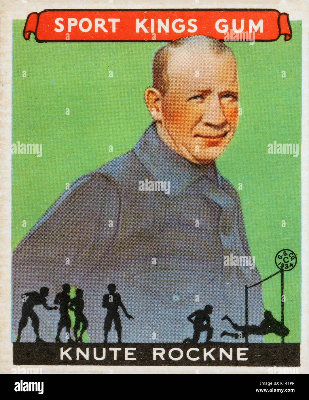 This is a vintage Goudey card featuring Knute Rockne, a legendary ...