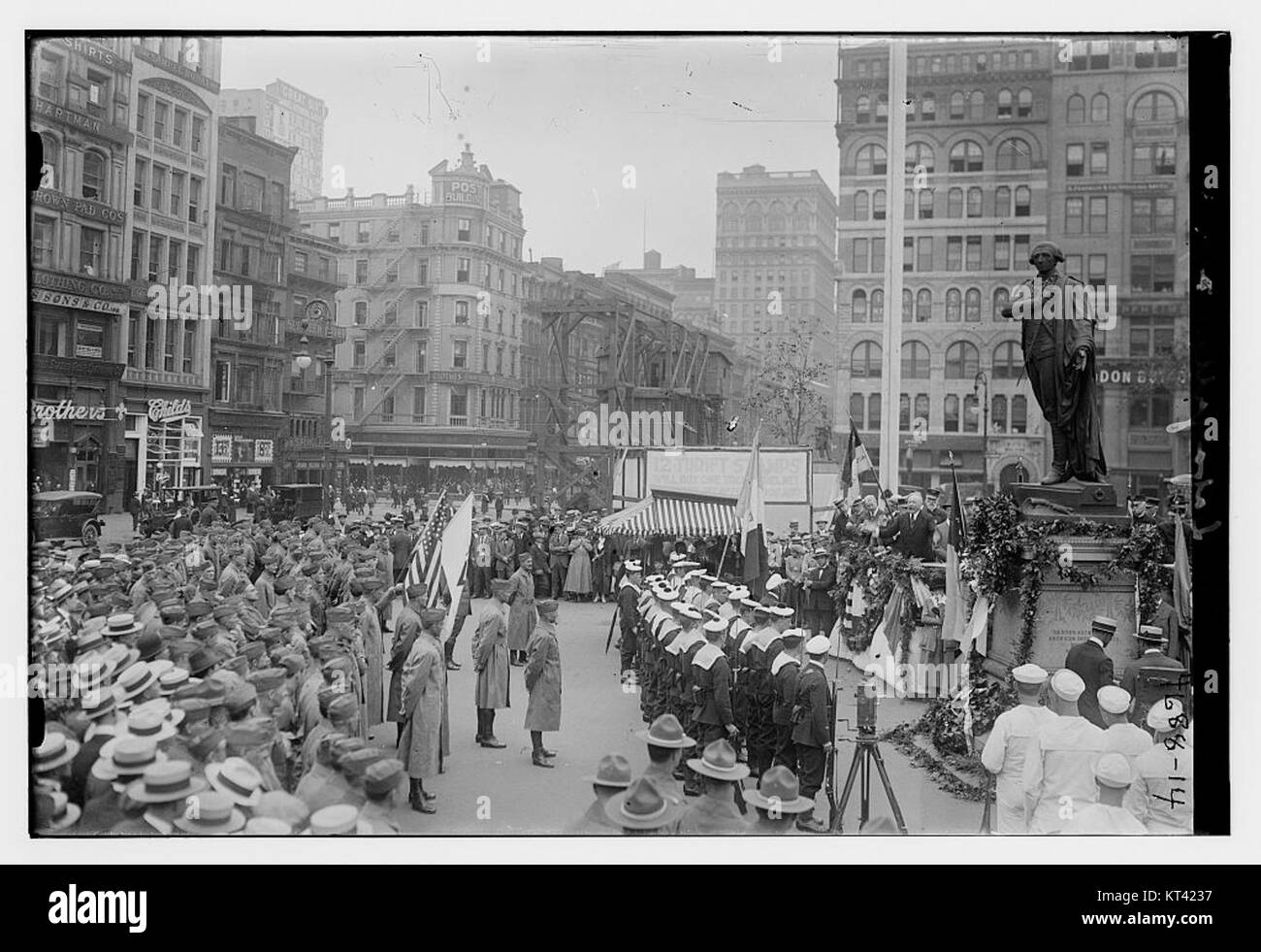 A historic photo commemorating Lafayette Day, a celebration of the Marquis de Lafayette's ...