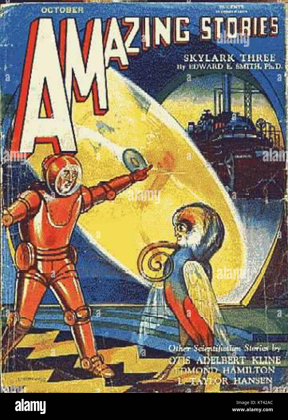 The October 1930 issue of *Amazing Stories*, a pioneering science ...