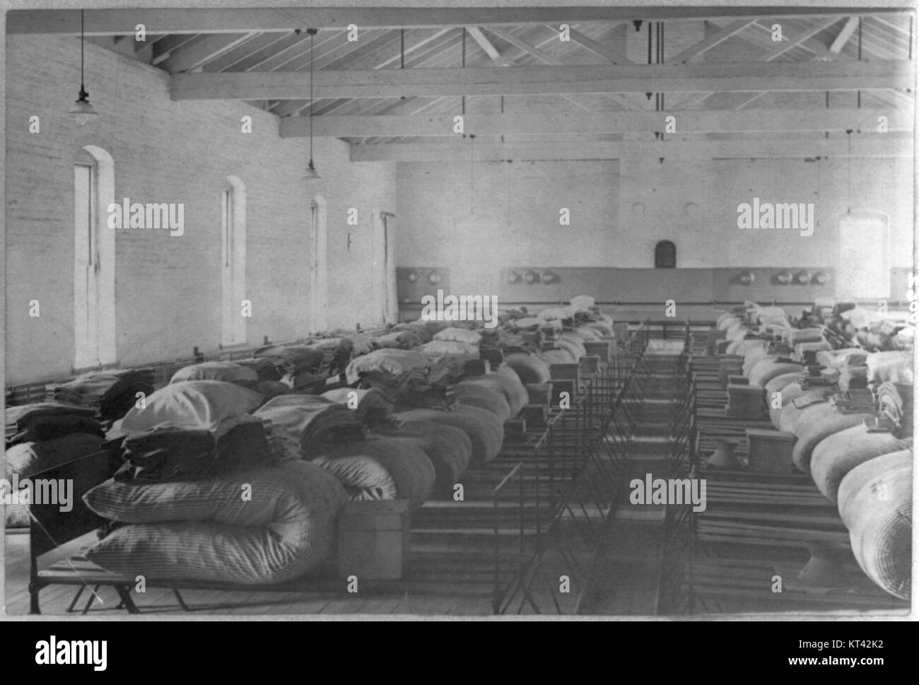 A historic image from Leavenworth prison, taken around 1910, showcasing ...
