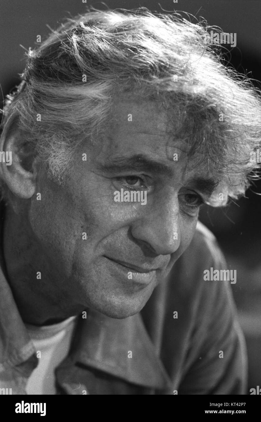 Leonard Bernstein, the renowned American composer and conductor, is ...