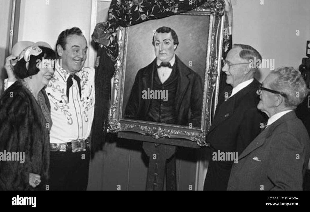 Leo Carillo with portrait of Antonio Carrillo Stock Photo - Alamy