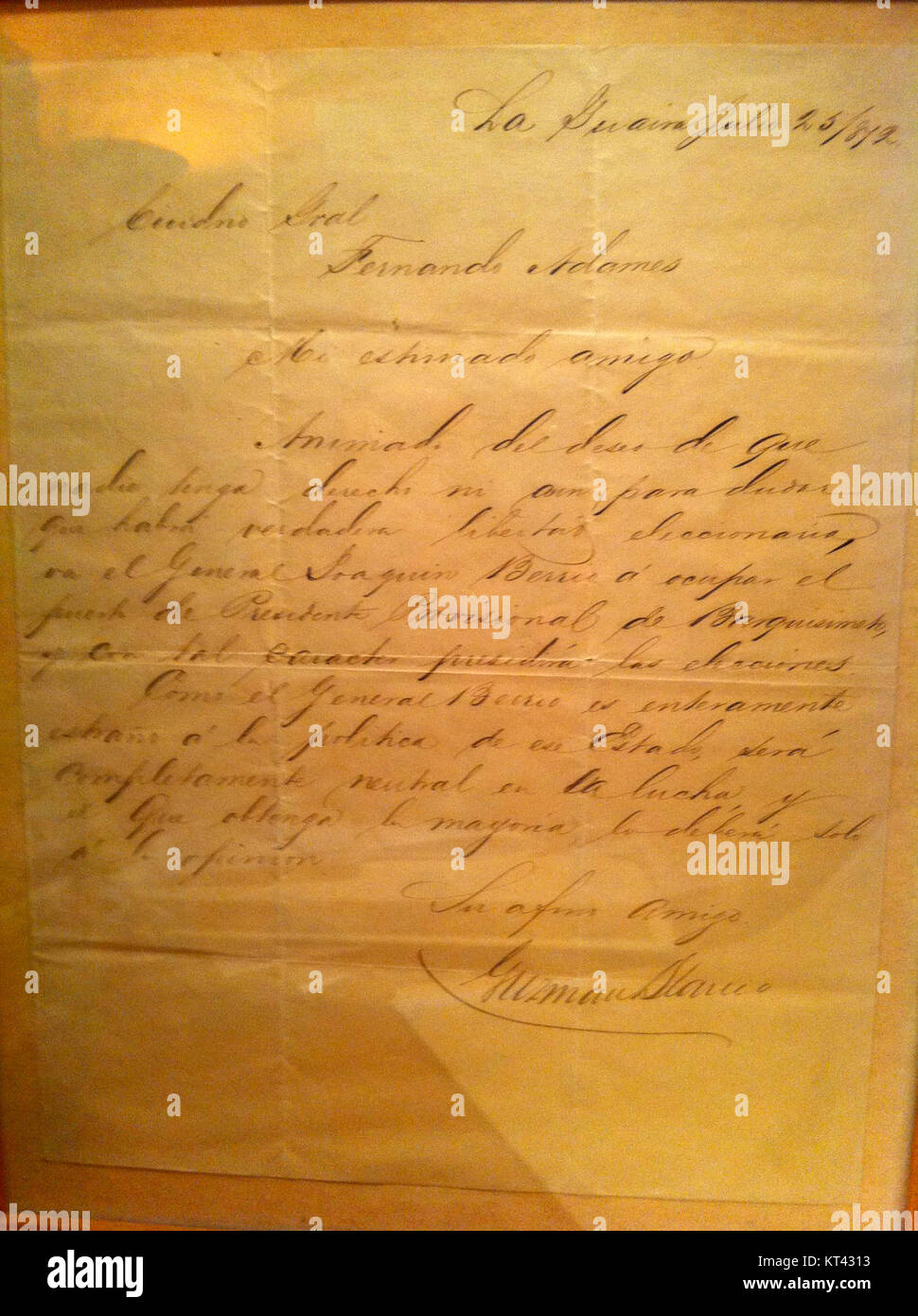 A historical letter titled 'Letter 1 From Blanco', providing insights into the author's ...