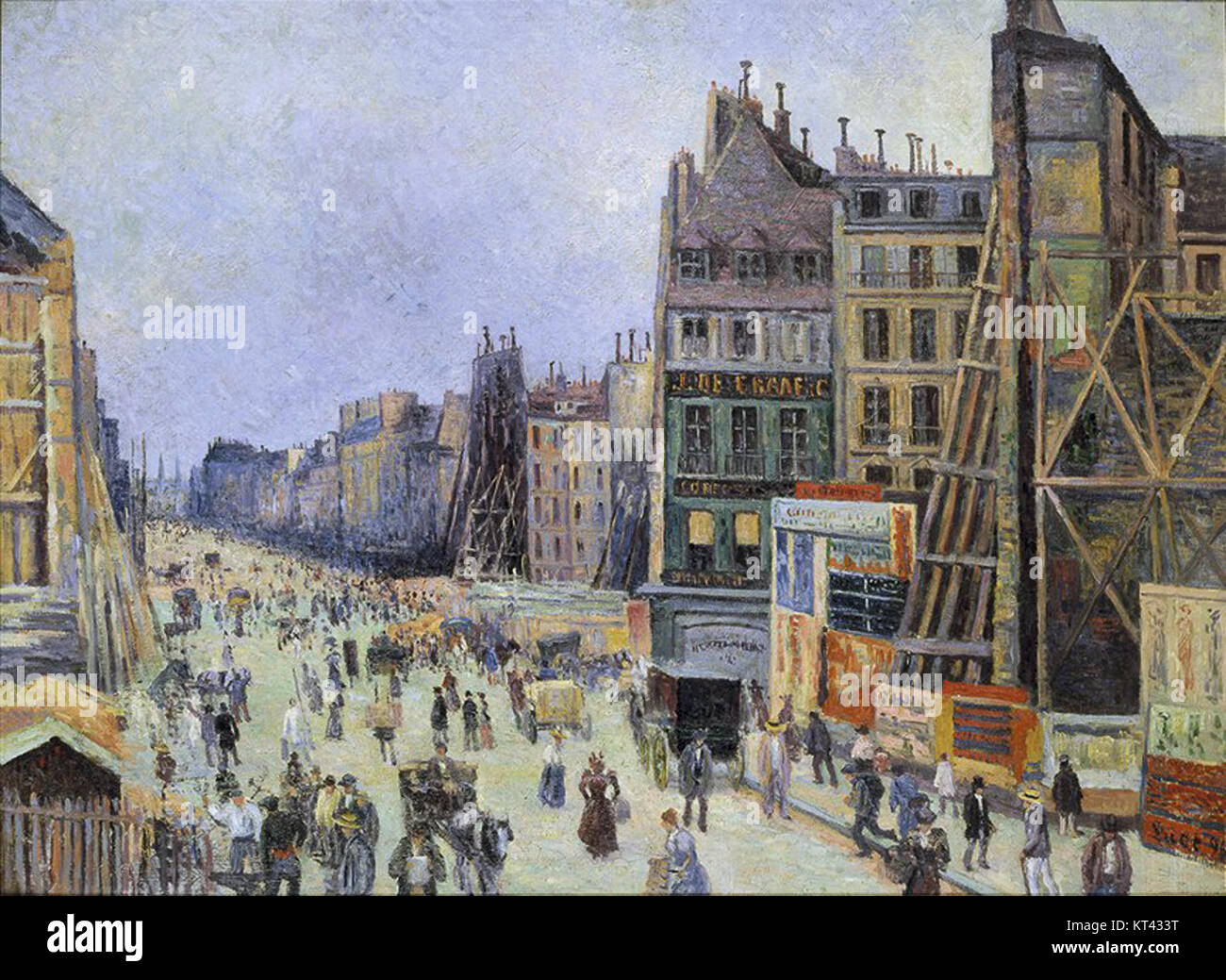 'Le percement de la rue RÃ©aumur' is a 1896 oil painting by French ...