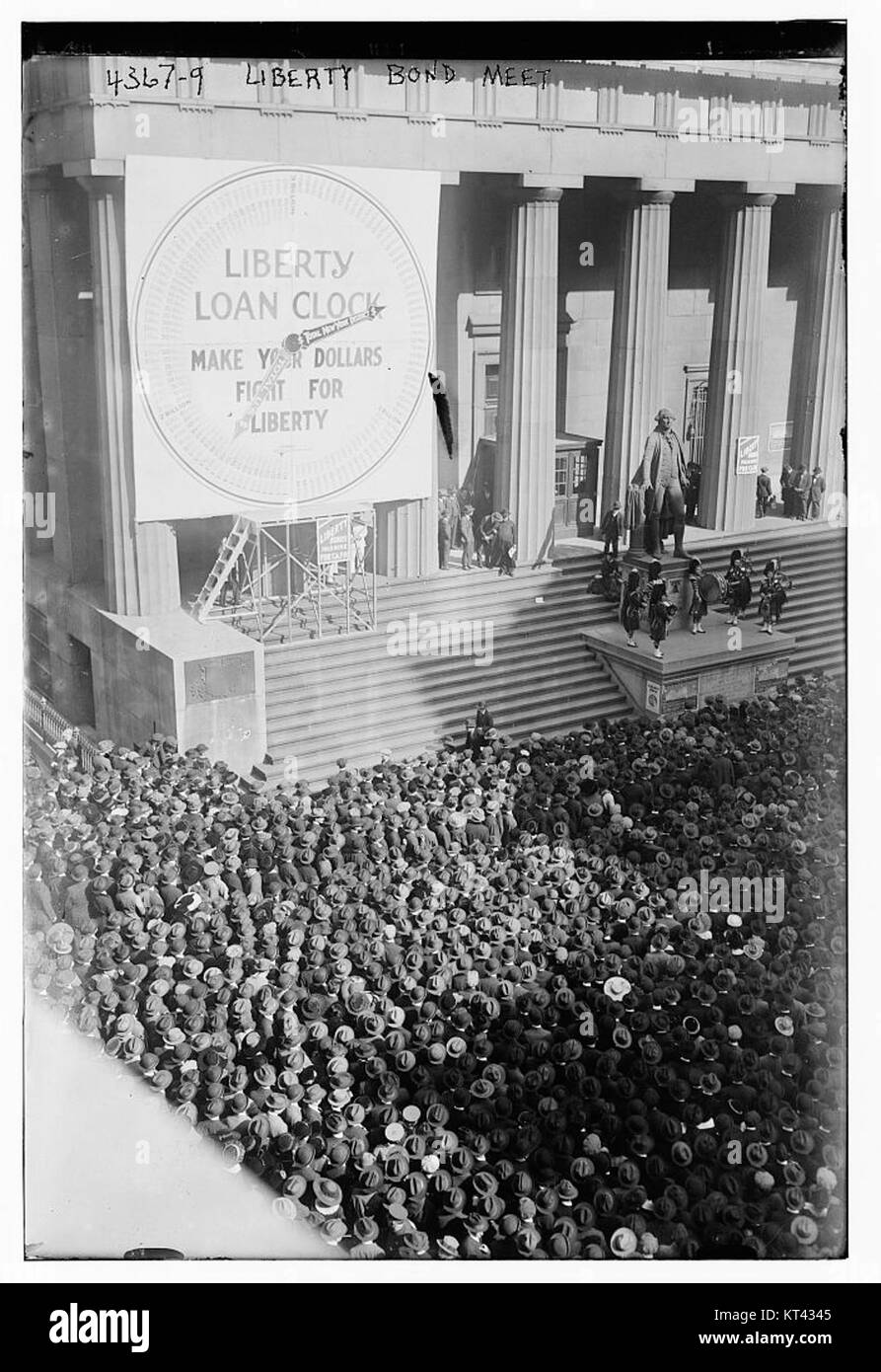 This image represents the Liberty Bond campaign, a key financial ...