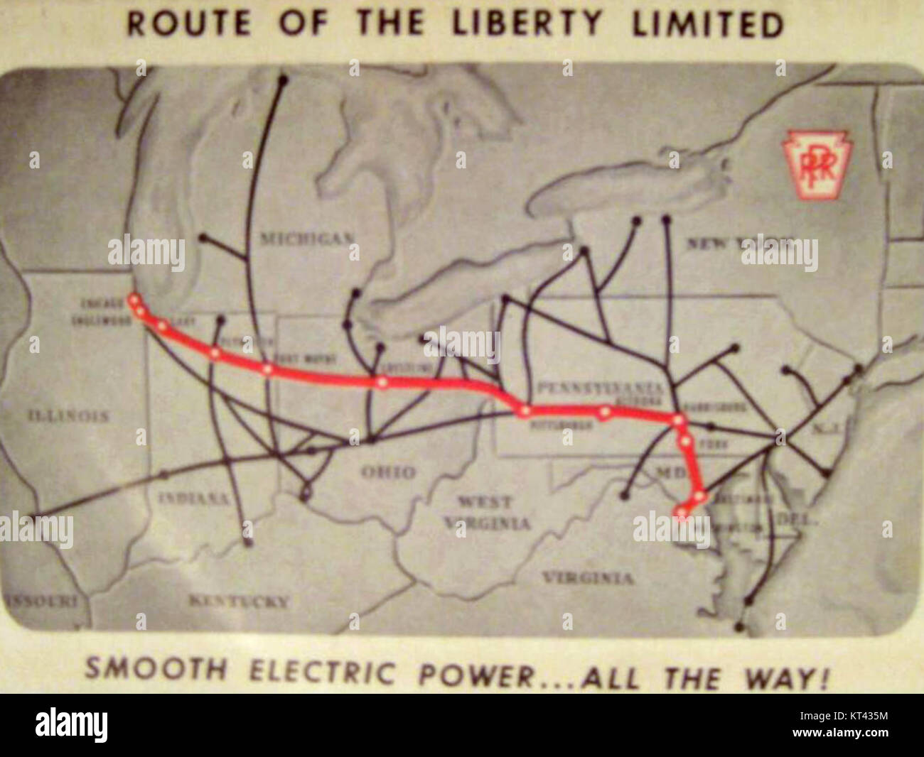 The Liberty Limited route map represents a specific transportation ...