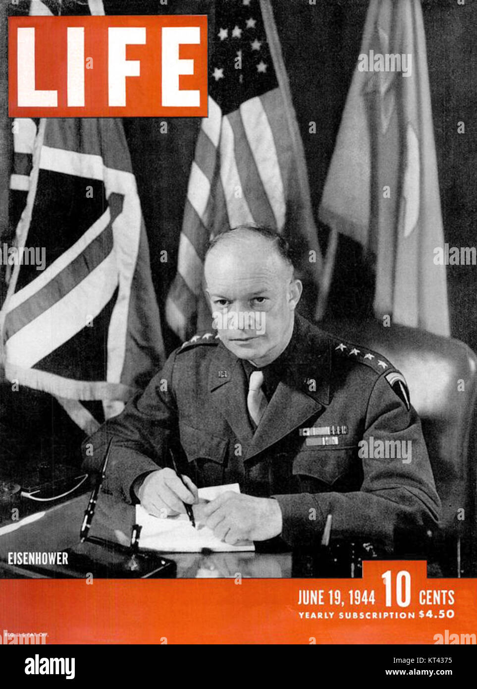 The June 19, 1944, cover of LIFE magazine features General Dwight D ...
