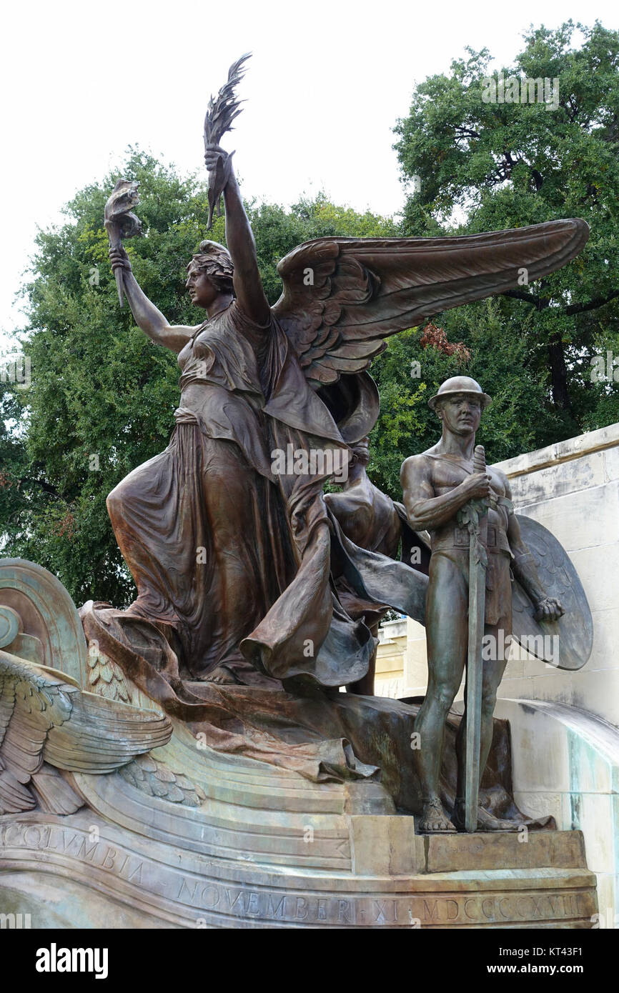 Littlefield Fountain in Austin, Texas, is a prominent historical ...