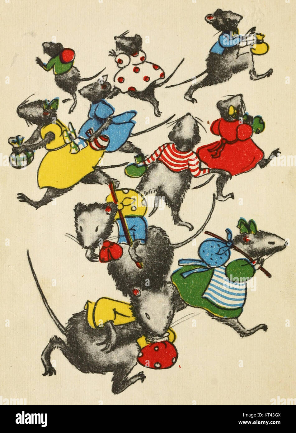 Illustration of a little gray mouse scampering away, capturing the ...