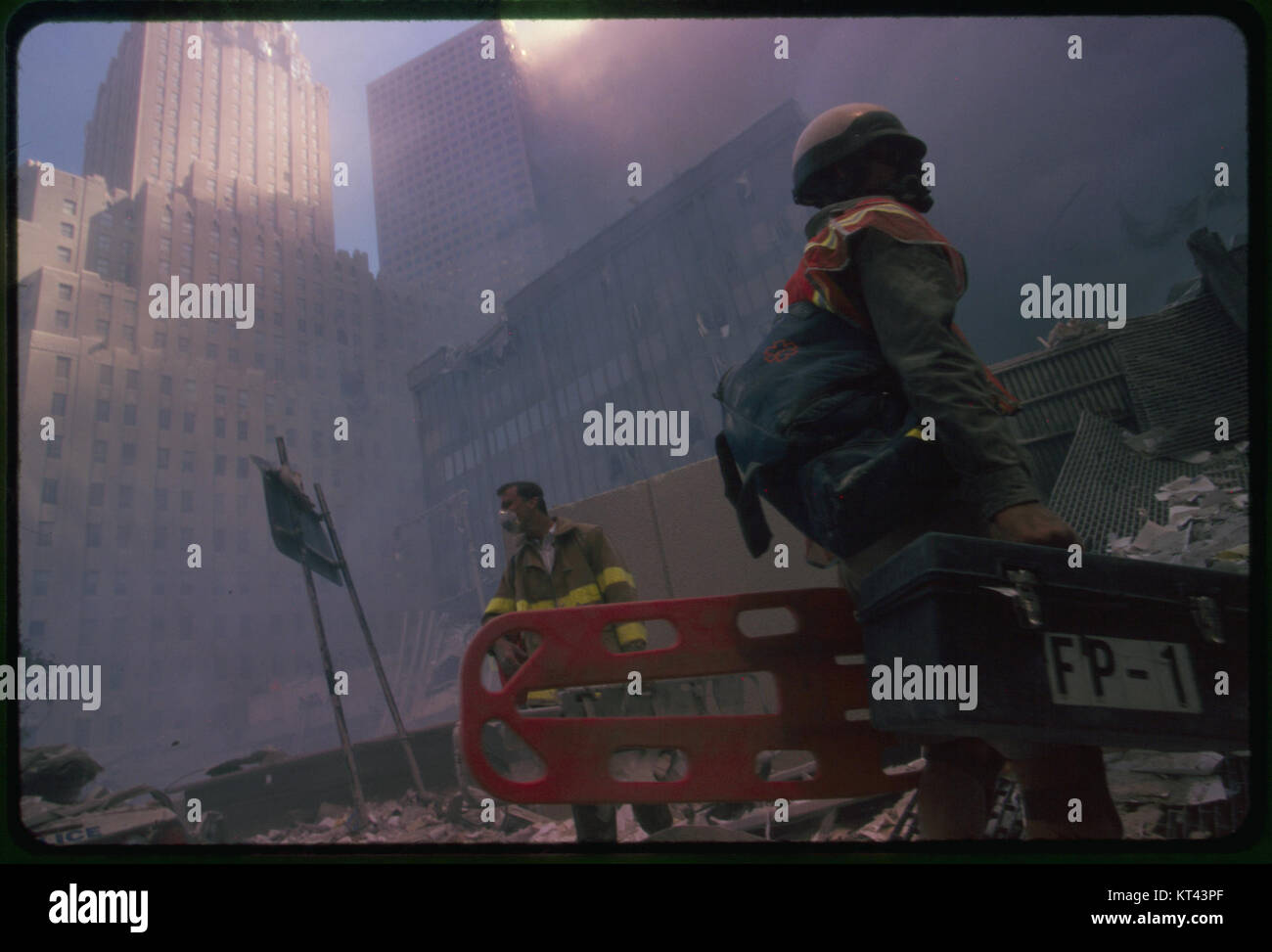 This photograph, taken at Ground Zero in the aftermath of the September ...