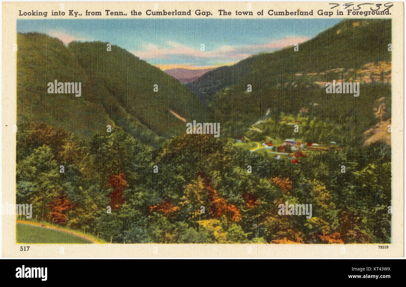 This image captures a view into Kentucky from Tennessee, featuring the ...