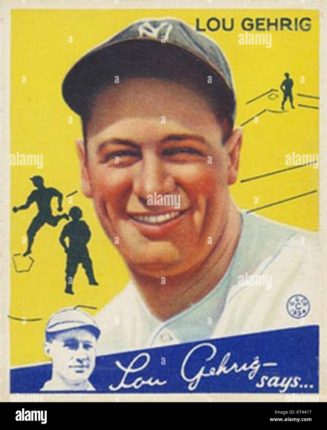 This 1934 Goudey card features Lou Gehrig, one of baseball's legendary ...