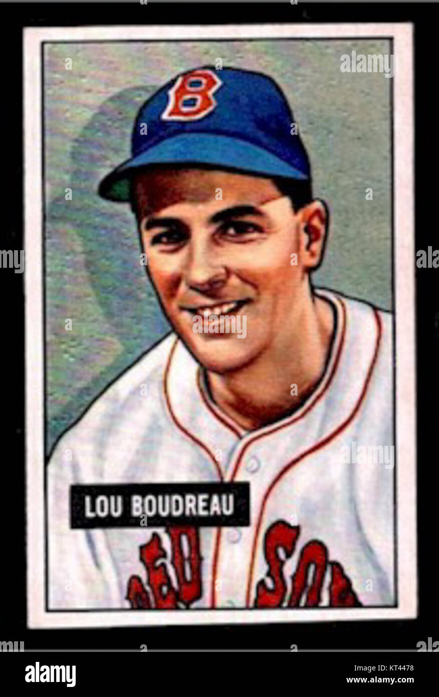 Lou Boudreau, shown on the front of the 1951 Bowman trading card, was a ...