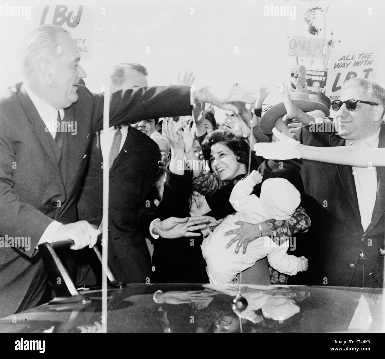 A cropped photograph of Lyndon B. Johnson, the 36th U.S. President ...