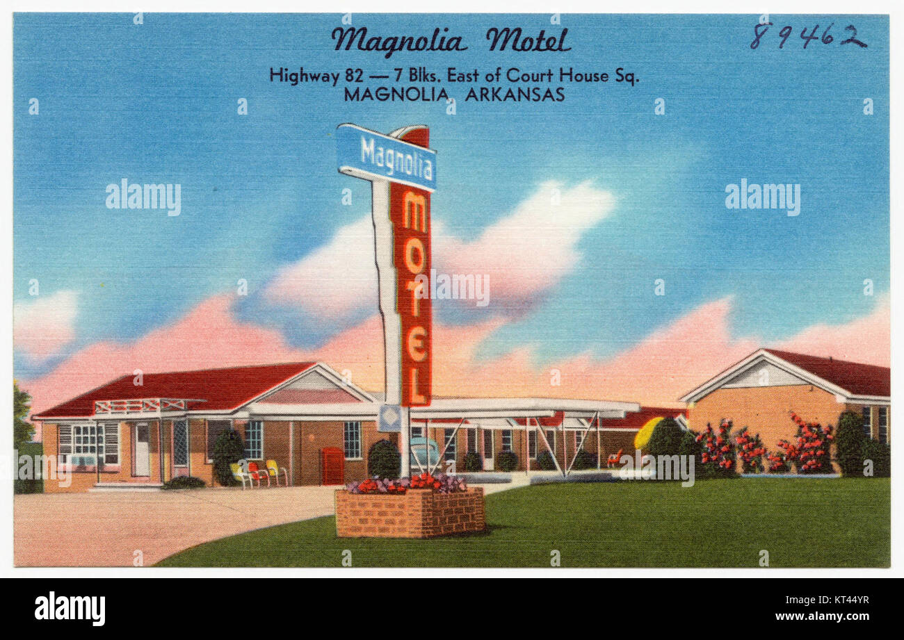 The Magnolia Motel, a mid-century establishment, is depicted in this ...