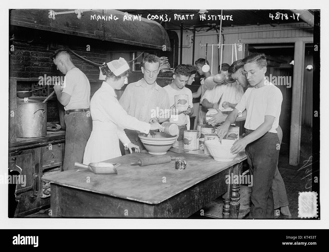 The image titled 'Making army cooks' from Pratt Institute shows a ...