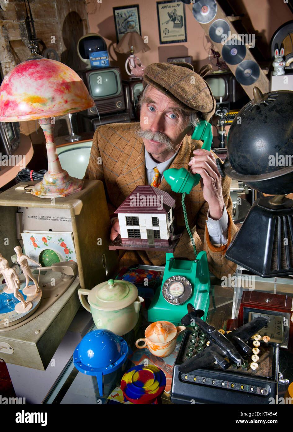 The Bakelite Museum in Williton, Somerset UK, with owner Patrick Cook ...