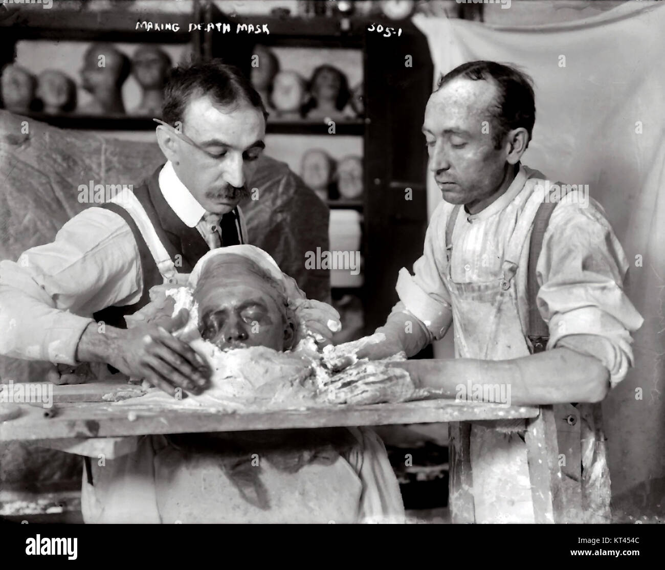 The creation of a death mask is a process in which a cast is made of a ...