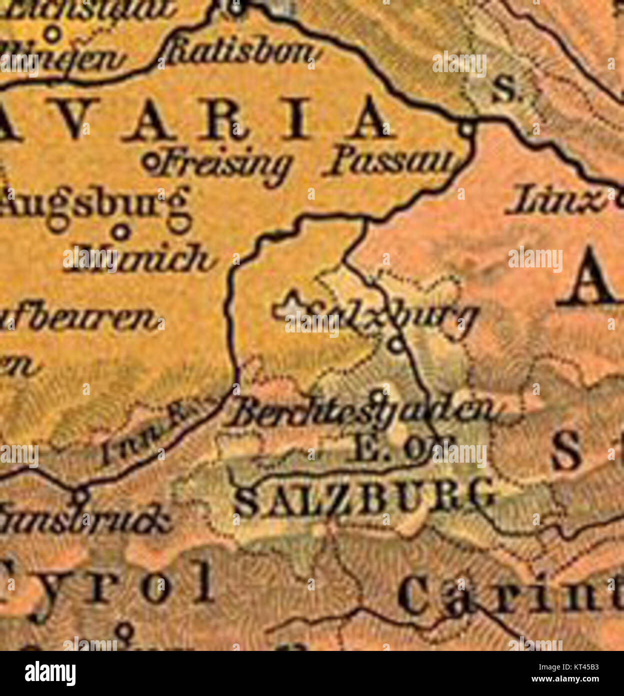 The map of Keurvorstendom Salzburg provides a historical representation ...
