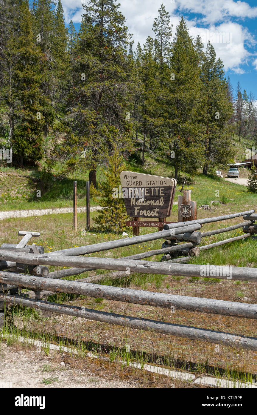 Historic mining town of Warren, Idaho Stock Photo - Alamy
