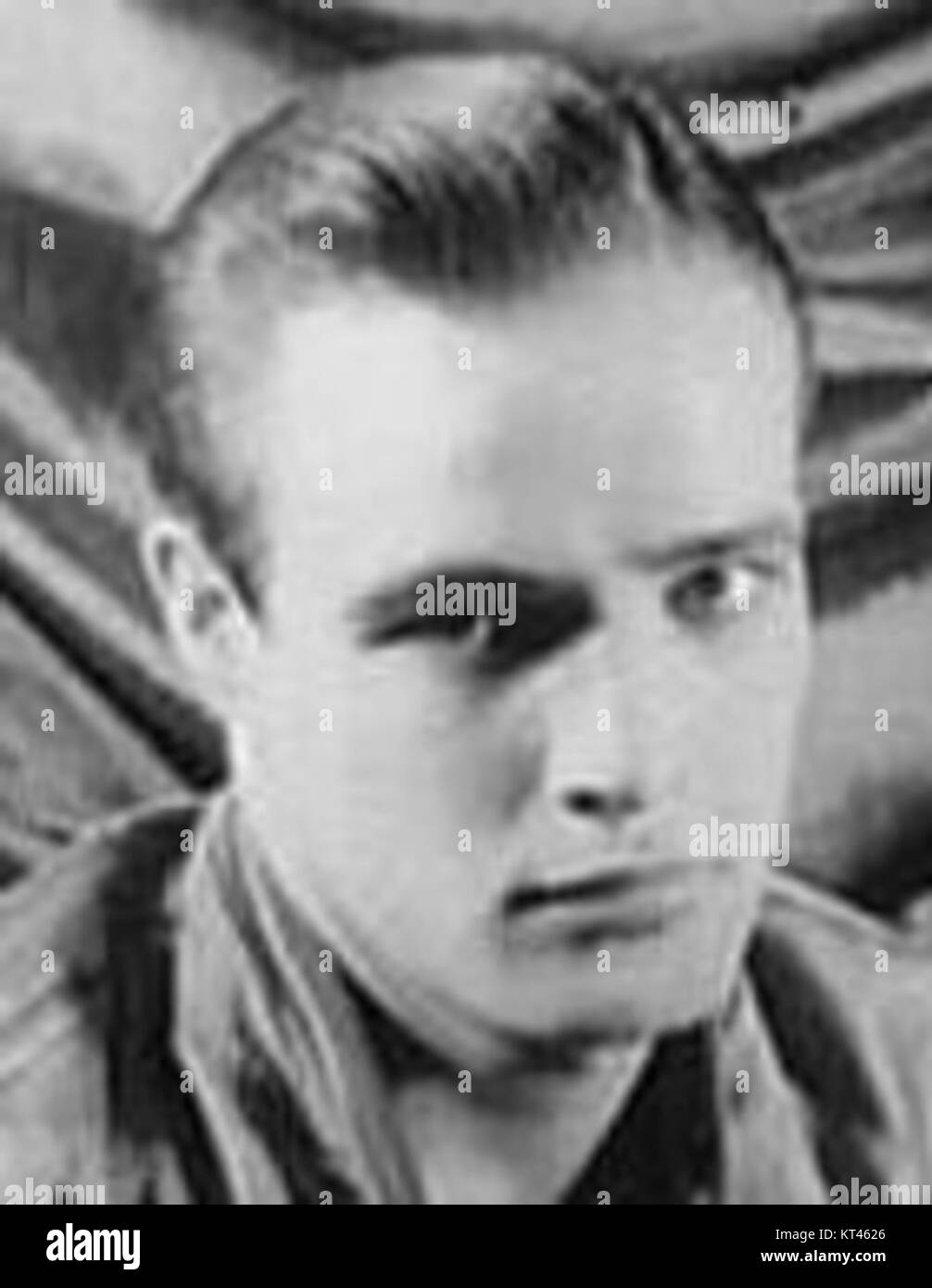 This 1948 photograph captures Marlon Brando, a legendary actor in ...