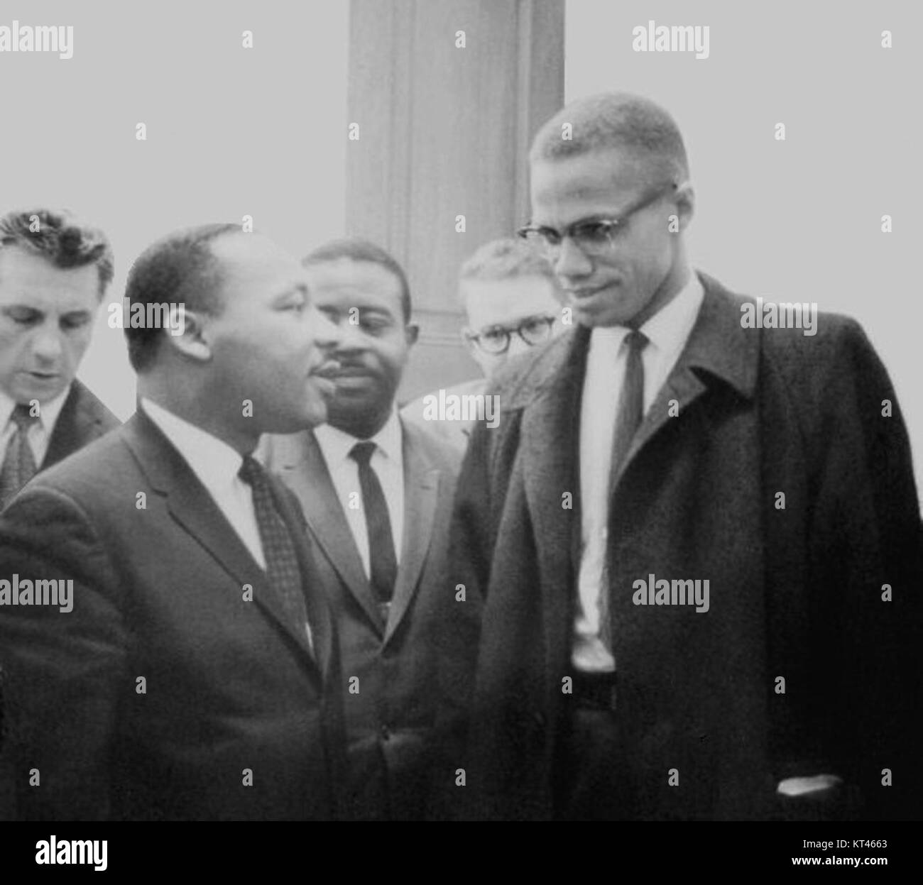 The title refers to Martin Luther King Jr. and Malcolm X, two key ...