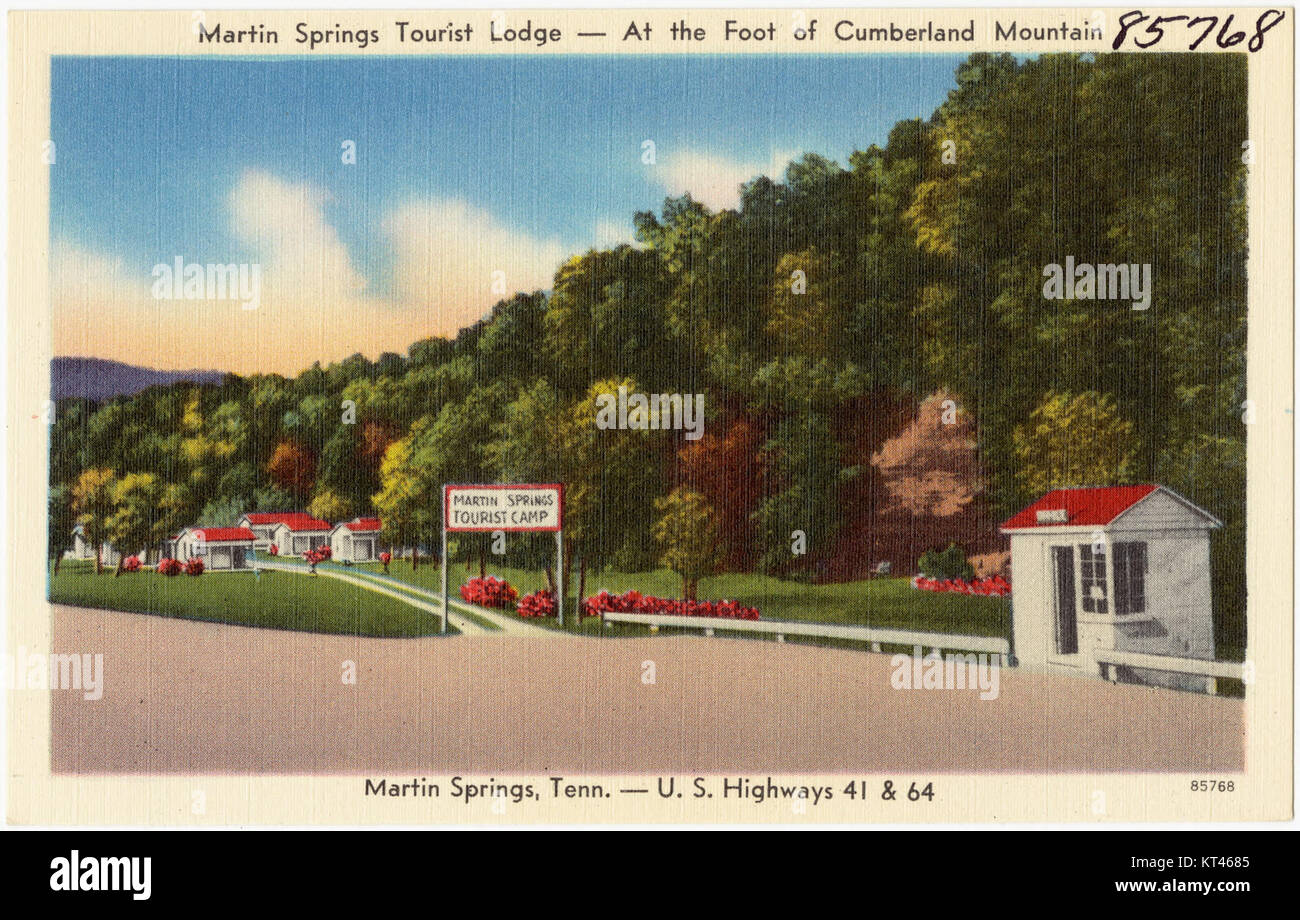 The Martin Springs Tourist Lodge, located at the base of the Cumberland ...