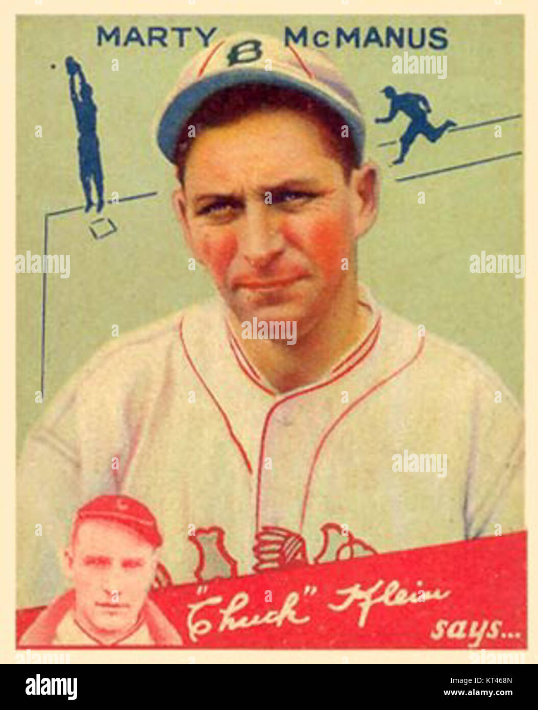 The 1934 Goudey card featuring Marty McManus captures the playerâ€™s ...
