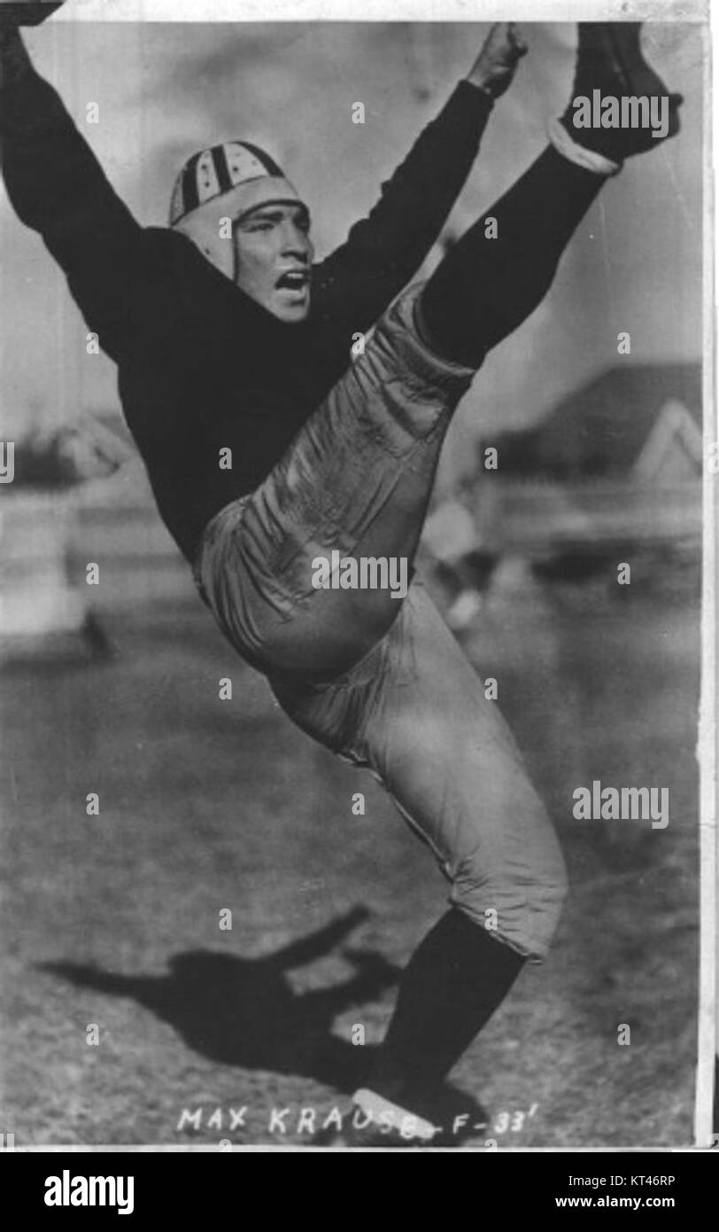 Max Krause punting for GU Stock Photo - Alamy