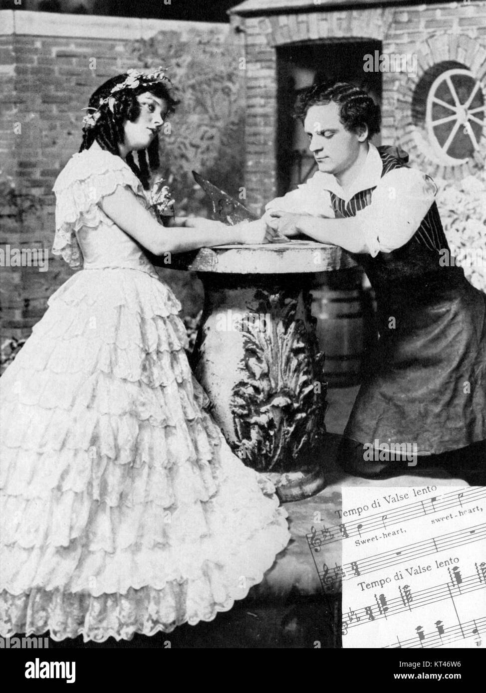 A promotional image from the 1917 musical film Maytime, capturing the ...