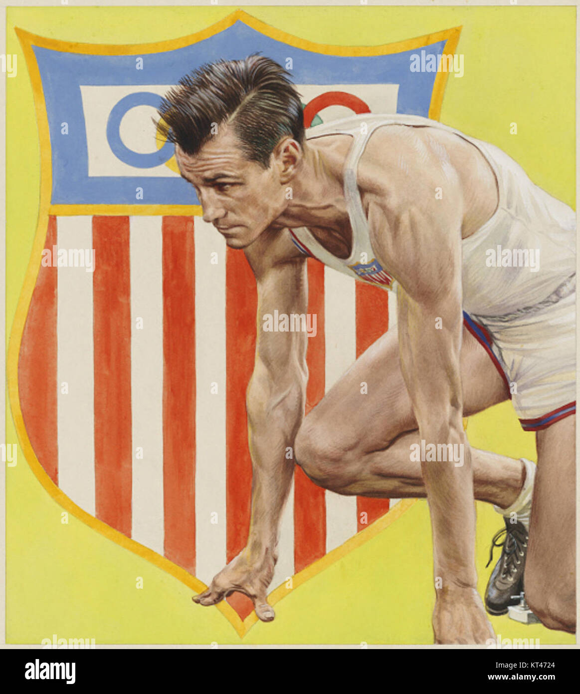 This illustration of Mel Patton, featured in *TIME* magazine in 1948 ...