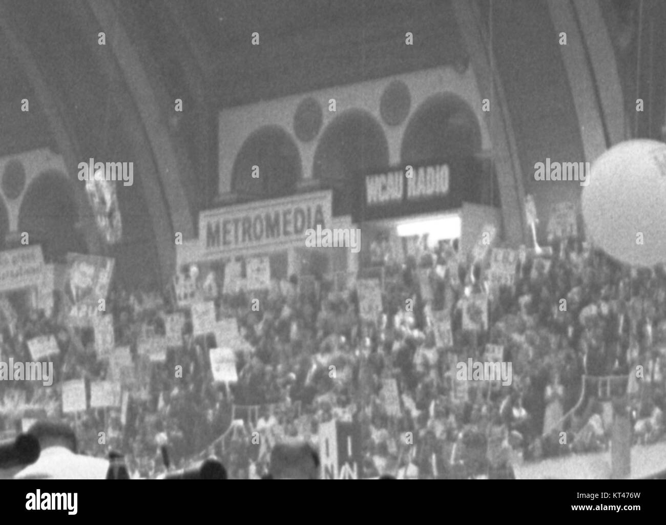 This photograph captures the Metromedia and WCAU radio booths during ...