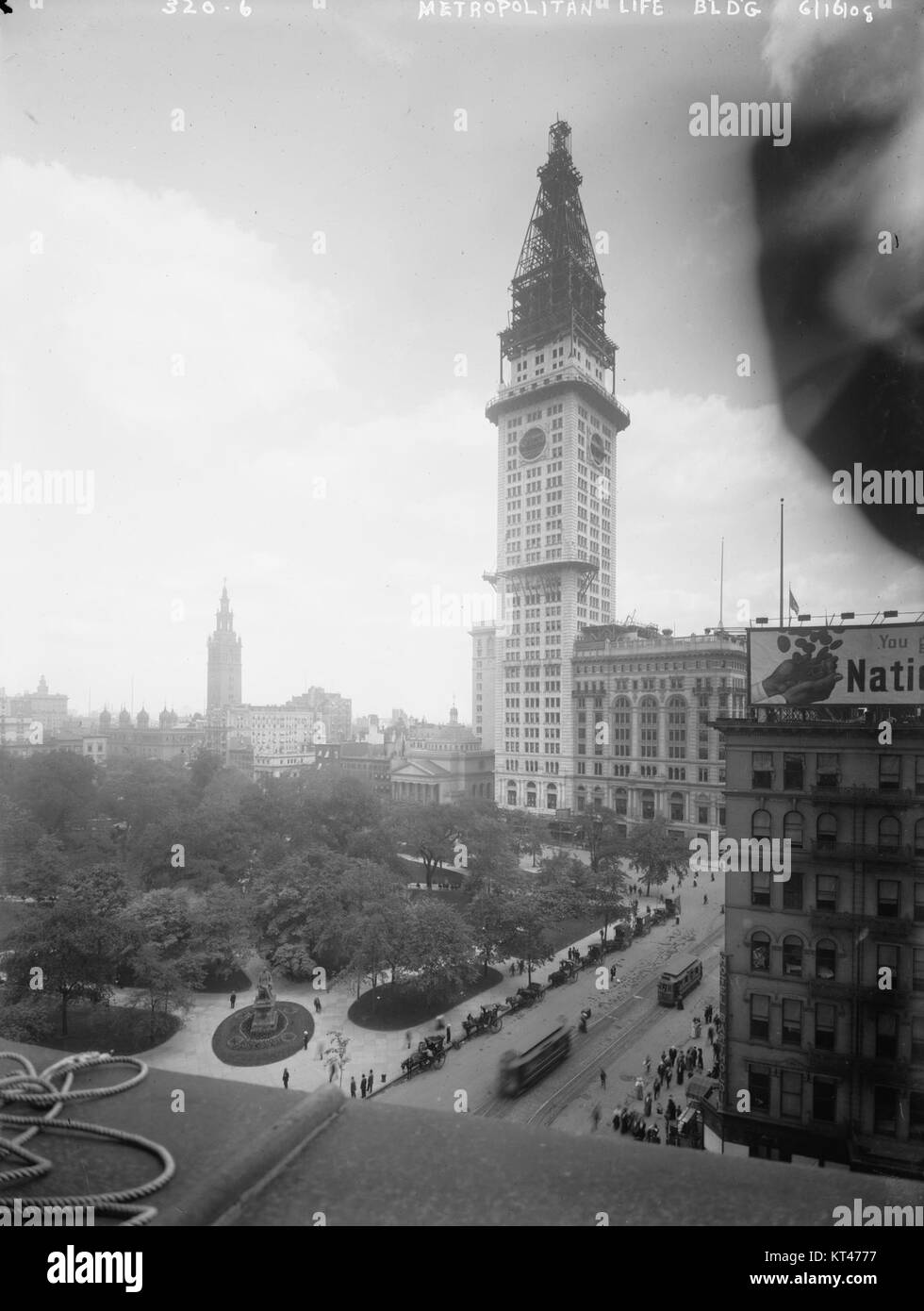 The Metropolitan Life Insurance Company Tower, under construction in ...