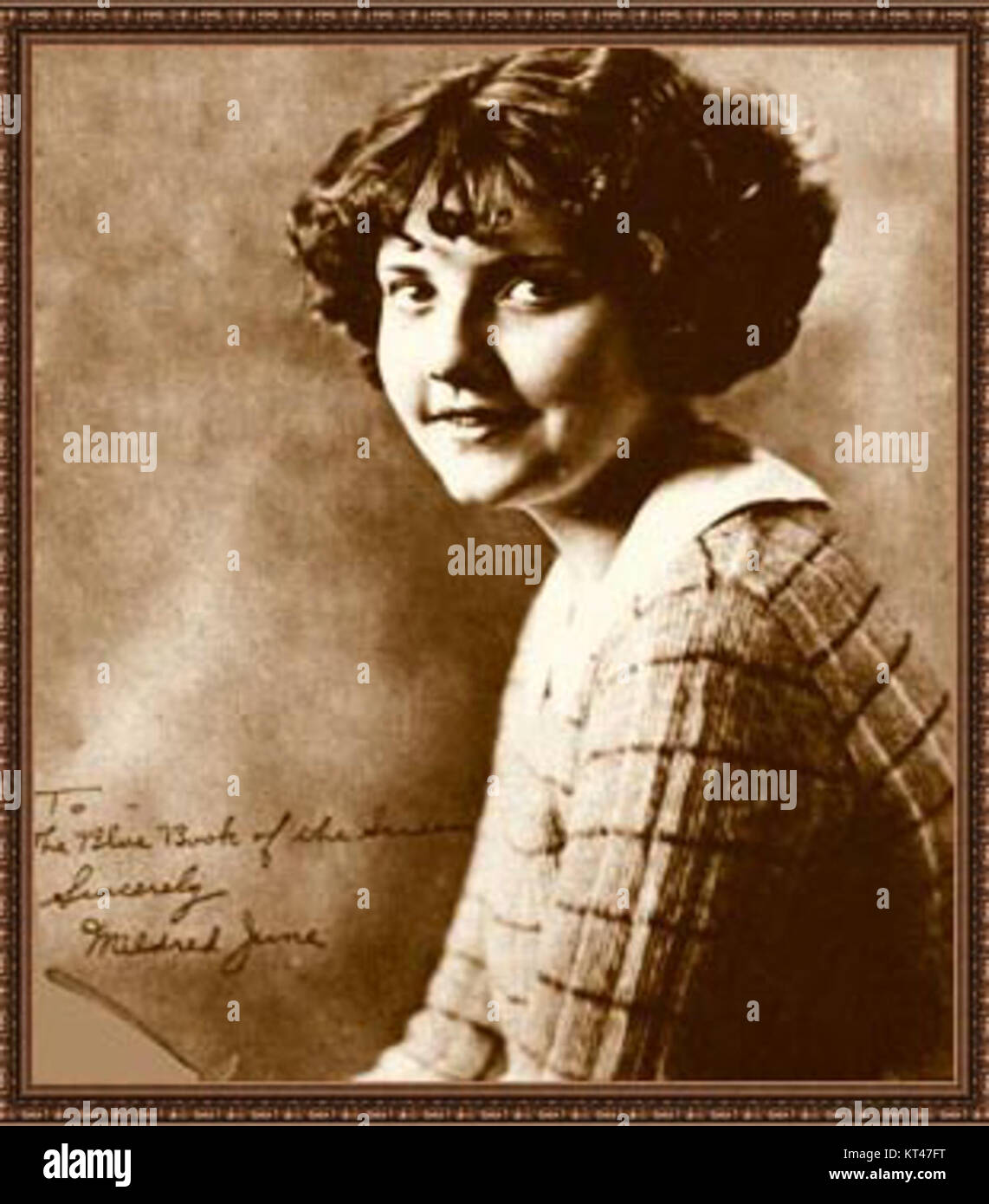 Mildred June, an actress featured in *The Blue Book of the Screen*, an ...