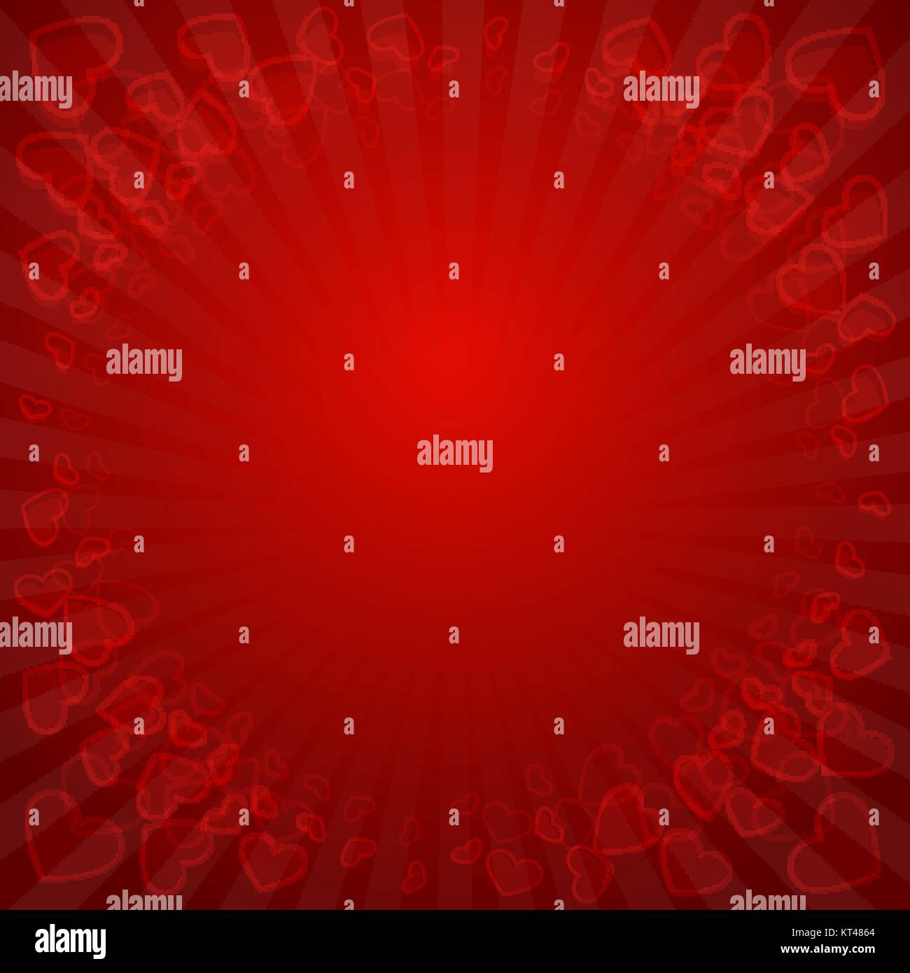 Hearts love red background vector illustration Stock Vector Image & Art ...