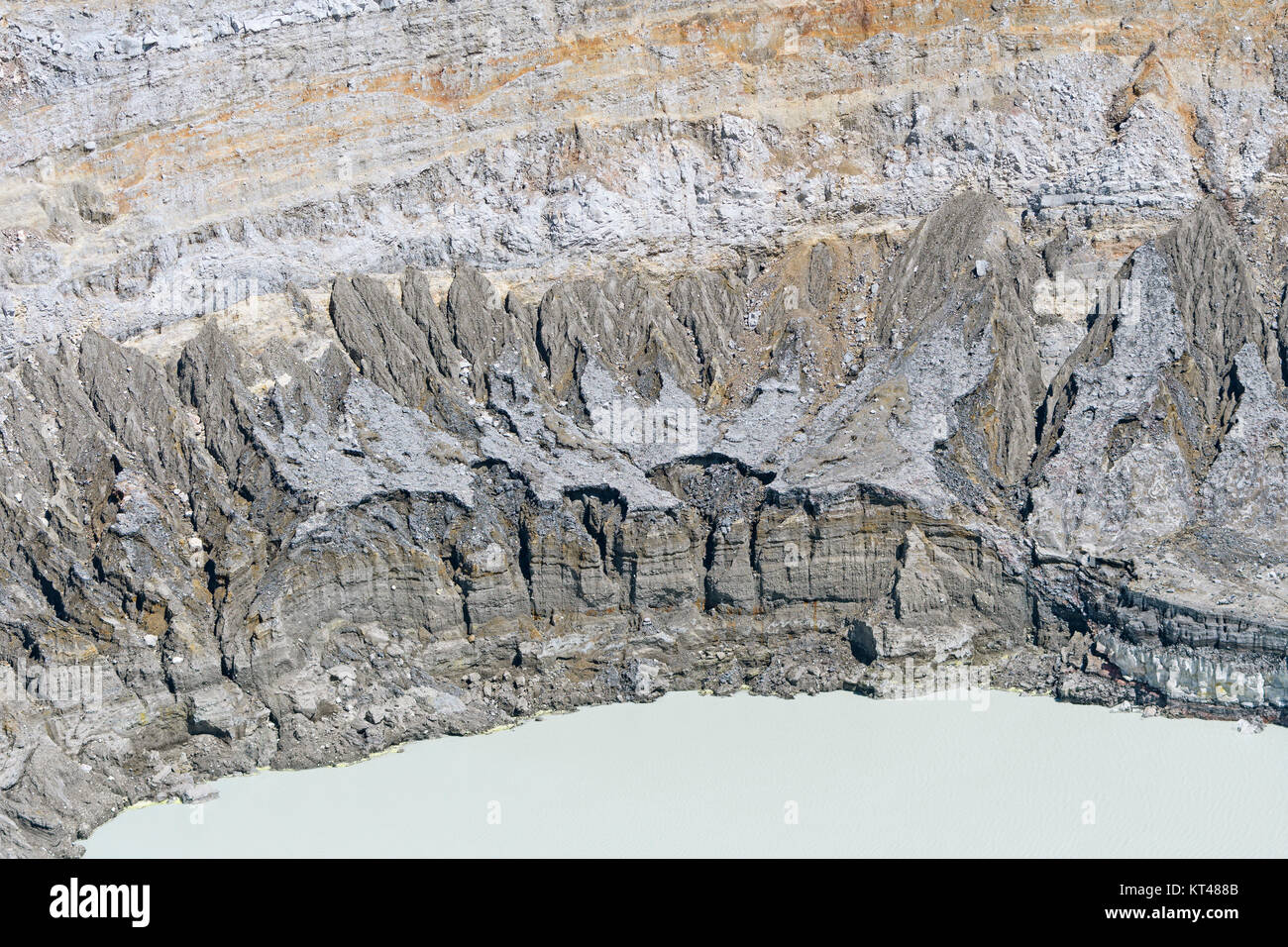 Crater Wall Detail of Volcanic Caldera Stock Photo - Alamy
