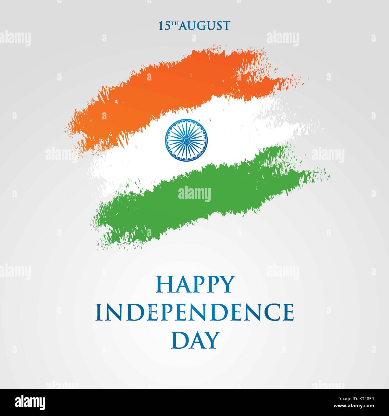 India Independence Day greeting card vector illustration. 15th august ...