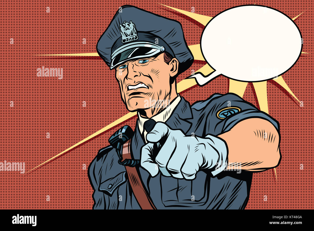 Bad cop cartoon hi-res stock photography and images - Alamy
