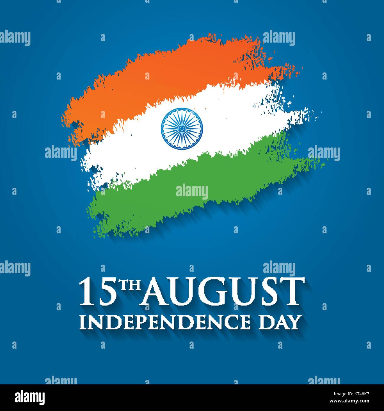 India Independence Day greeting card vector illustration. 15th august ...