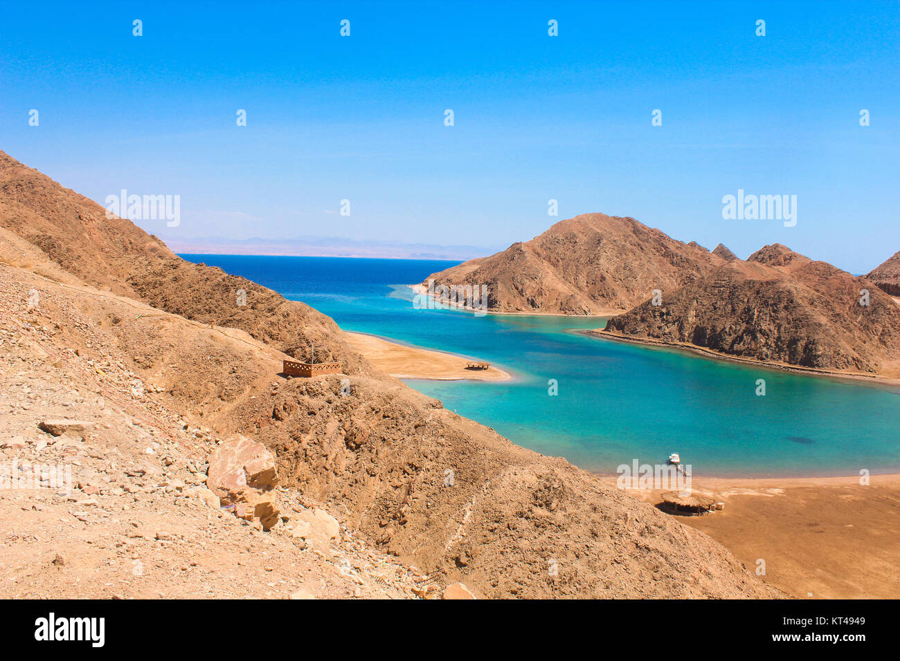 Sea & mountain View of the fjord Bay in Taba, Egypt / The amazing view ...