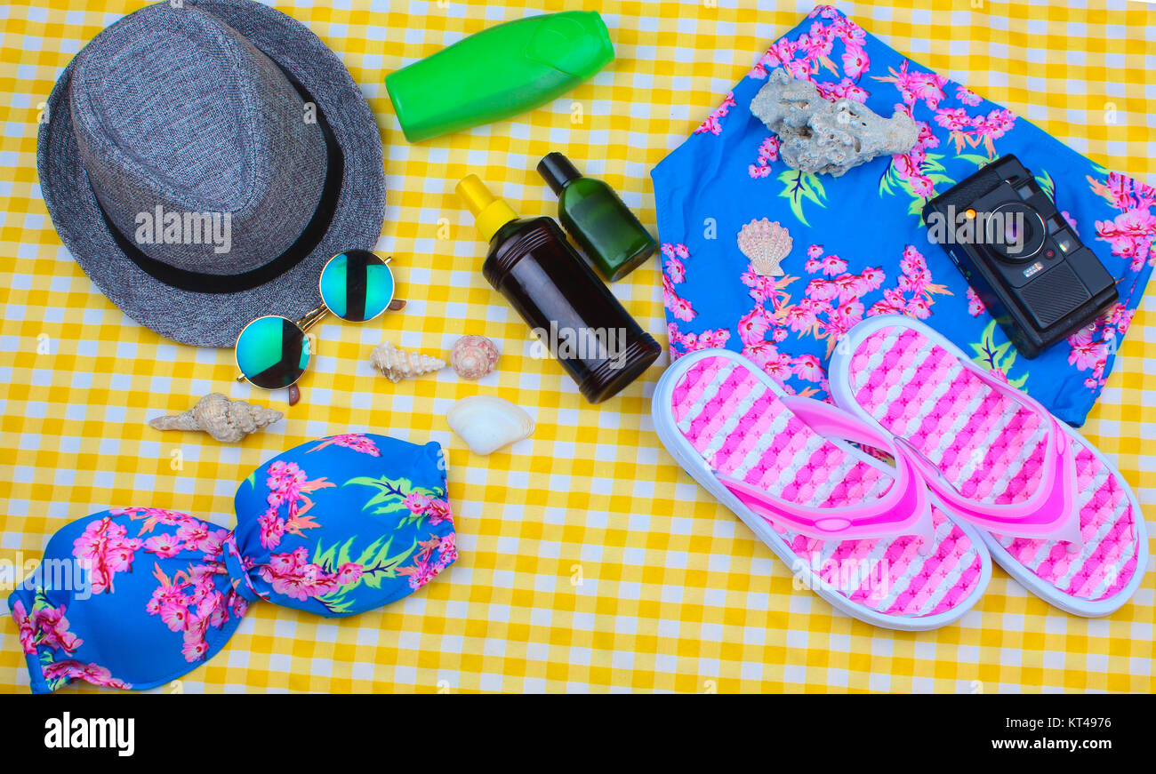 Beach Time Summer Travel Kit featuring sleepers, bikini, radio, sun ...