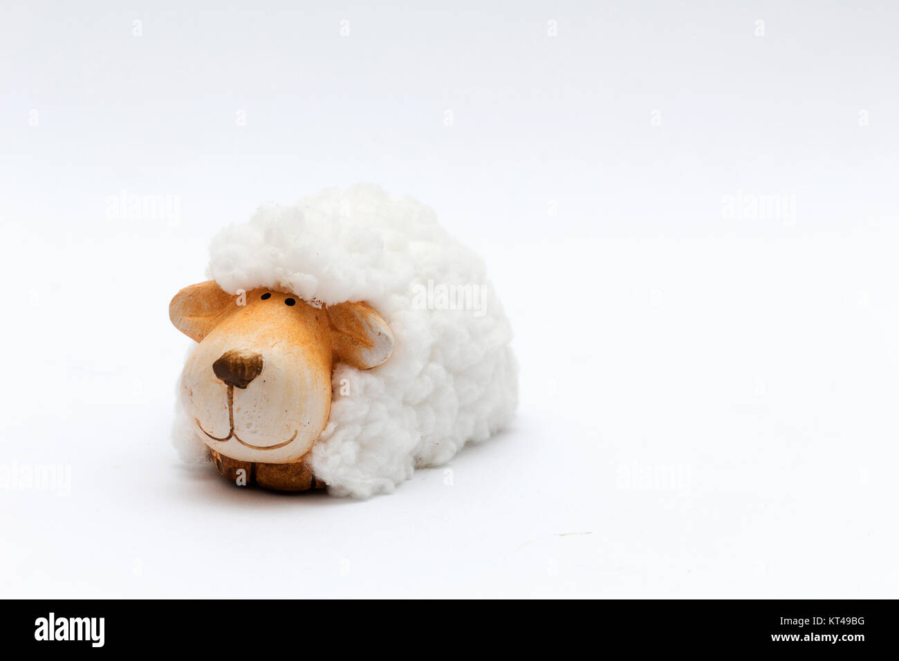 plush sheep in front of white background Stock Photo - Alamy