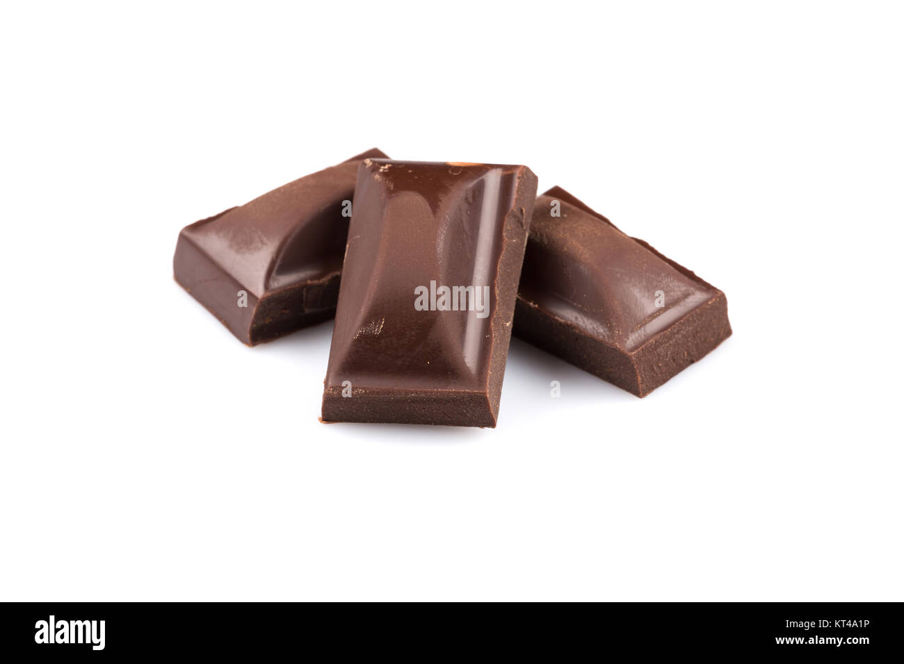 Stack of chocolate pieces Stock Photo - Alamy