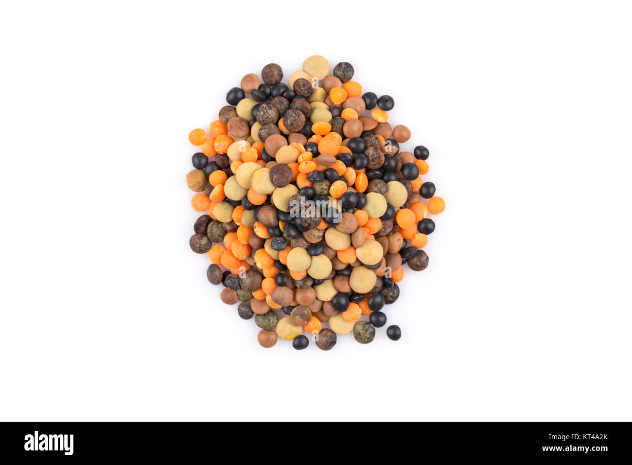 Lentils mix on a white background Stock Photo - Alamy