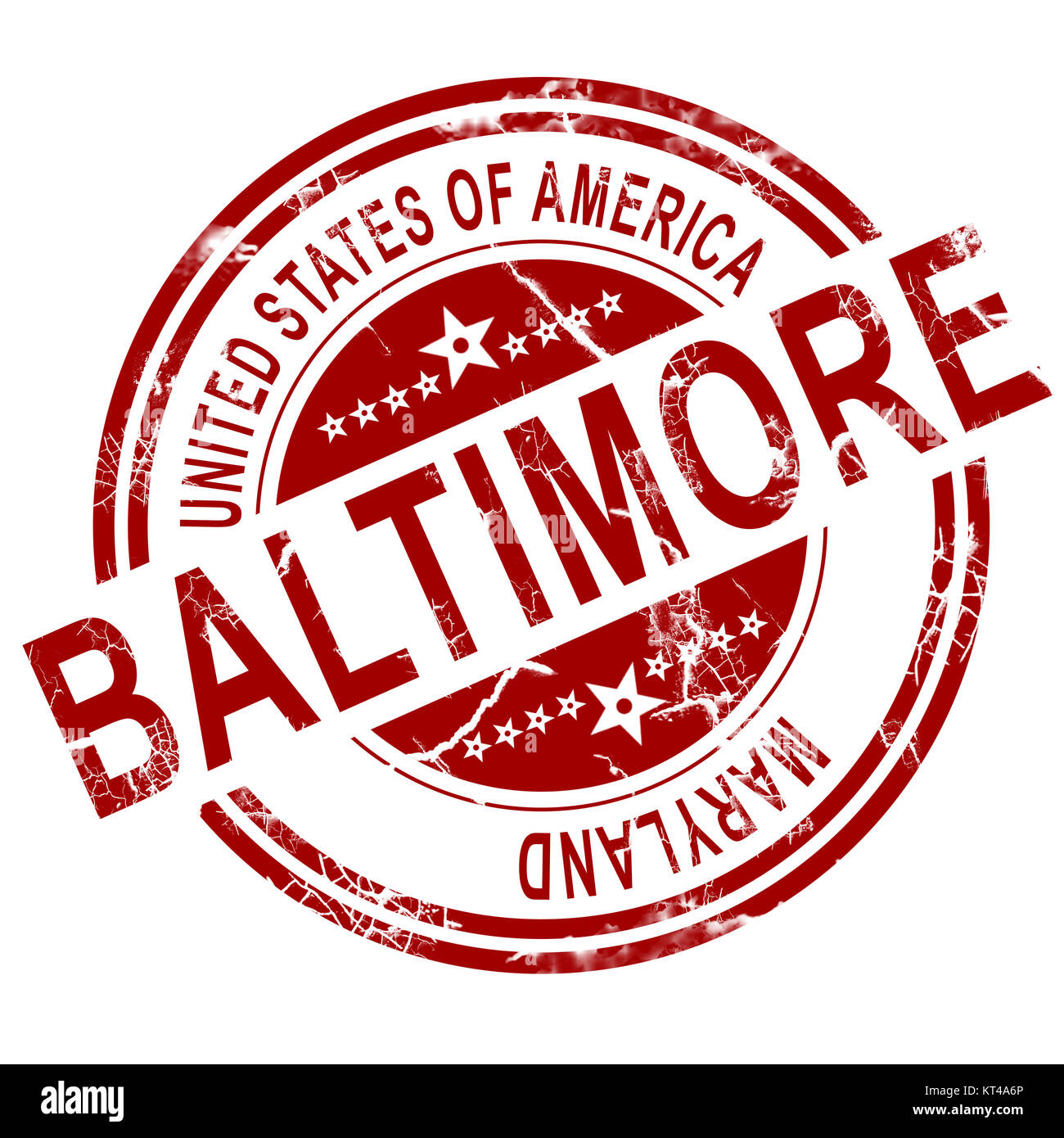 Baltimore stamp with white background Stock Photo - Alamy