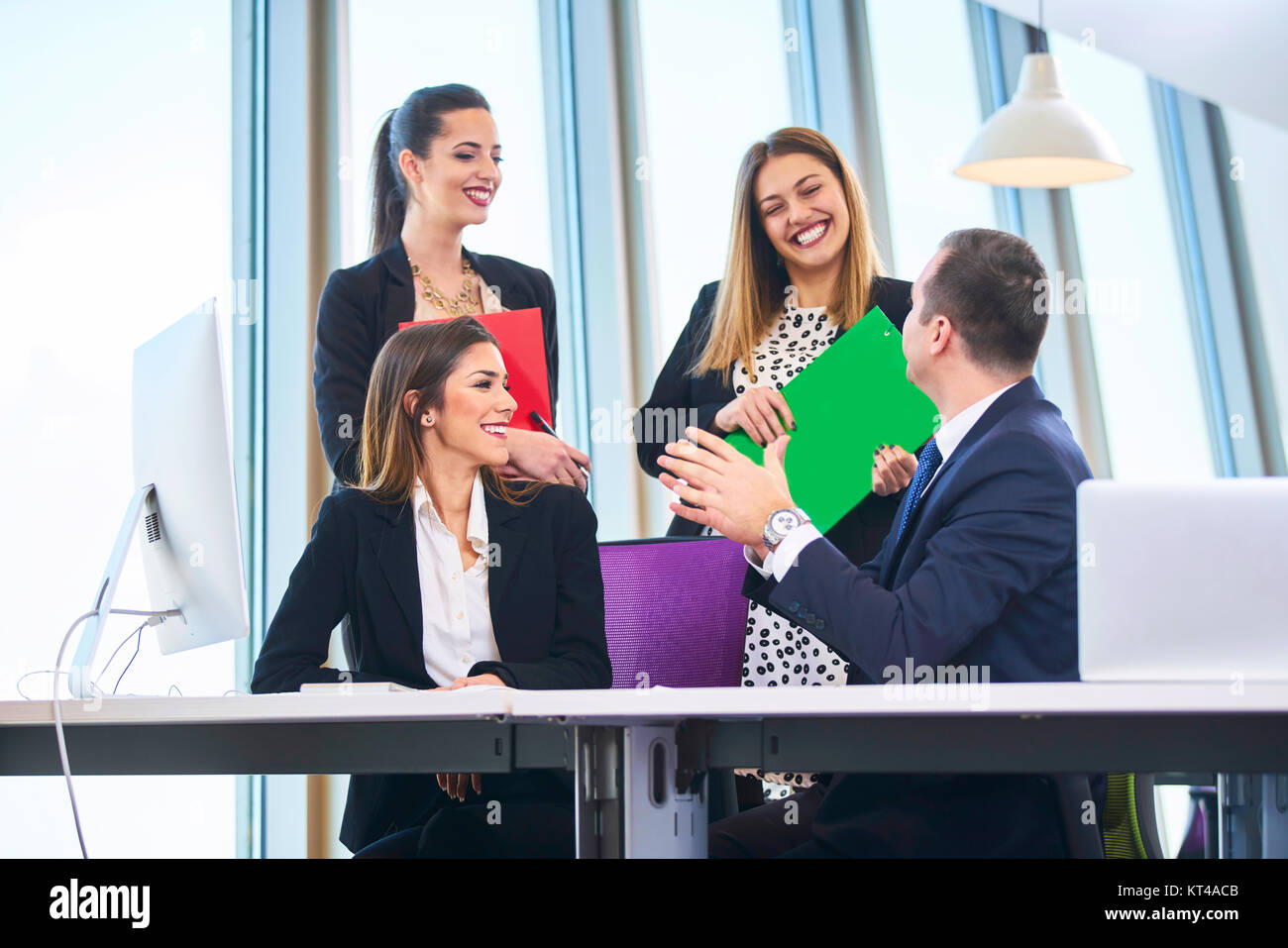 Business people in modern office Stock Photo - Alamy