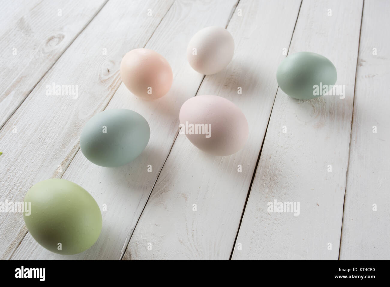 Easter eggs in soft colors Stock Photo - Alamy