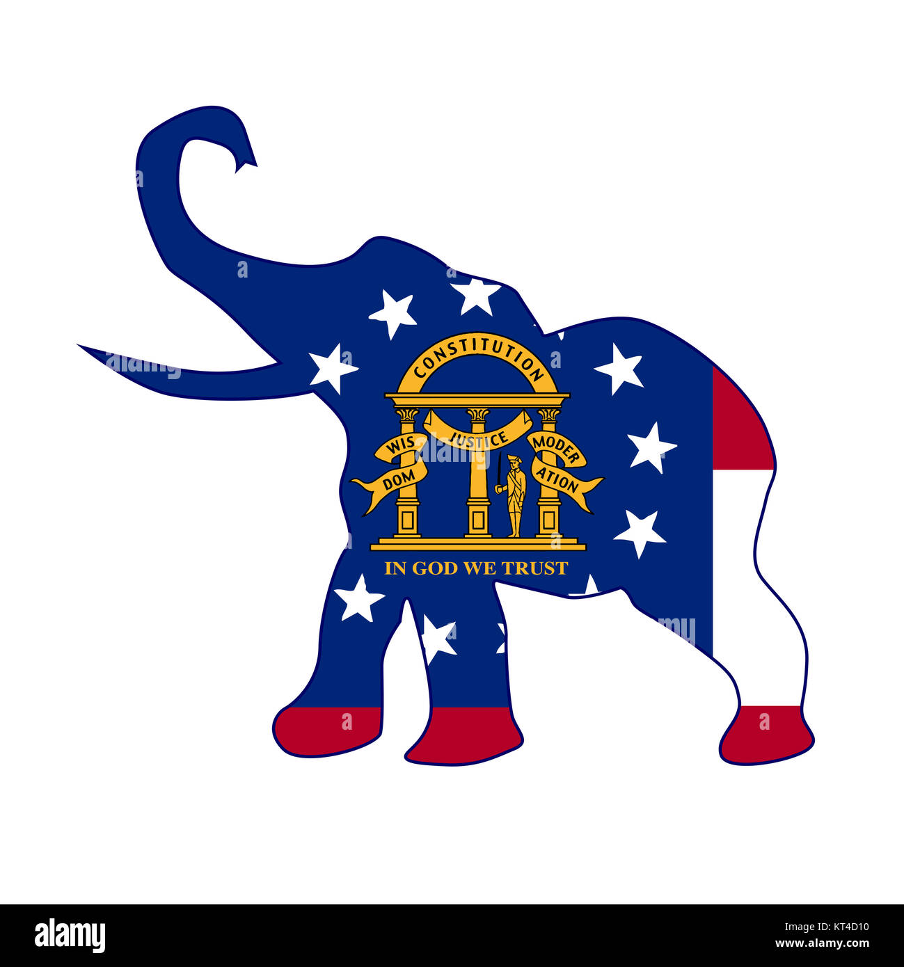 Georgia Republican Elephant Flag Stock Photo - Alamy